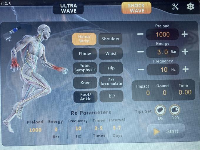 Portable Ultrasound Therapy Machine Pneumatic Ballistic Shock Wave ...